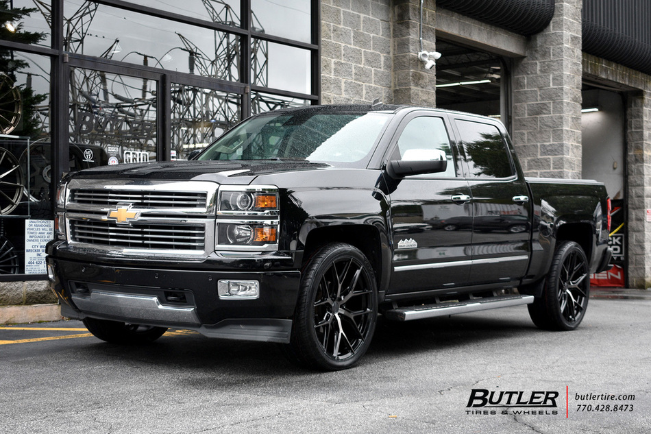 Chevrolet Silverado with 24in HF6-4 Wheels exclusively from Butler ...