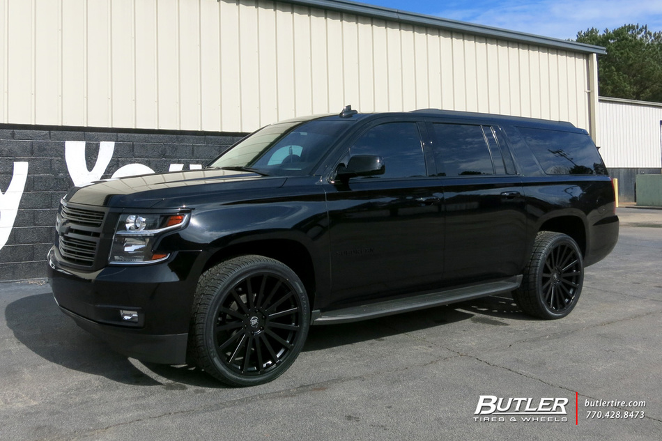 Chevrolet Suburban with 24in Black Rhino Spear Wheels exclusively from ...