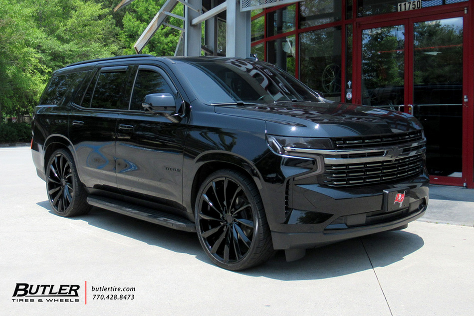 Chevrolet Tahoe with 26in Evok EV04 Wheels exclusively from Butler ...