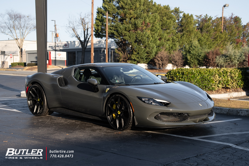 Ferrari 296 GTB with 22in Vossen HF5 Wheels and Michelin Pilot Sport 4S ...
