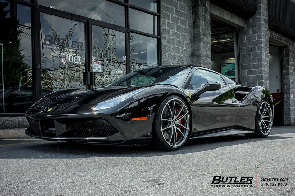 Ferrari 488 GTB with 21in HRE P104 Wheels exclusively from Butler Tires ...