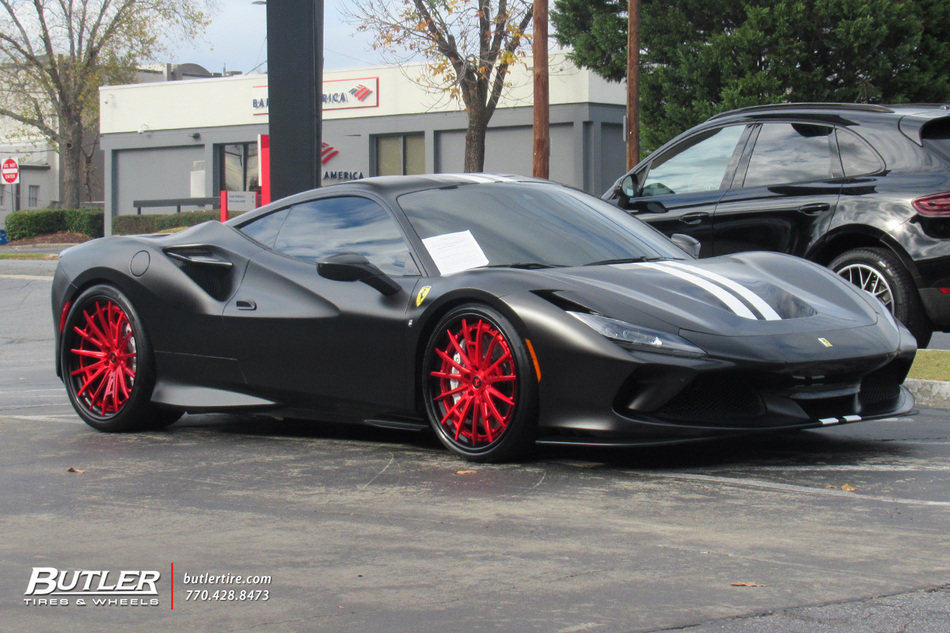 Ferrari F8 Tributo with 21in Savini SV-75 Wheels with Continental Sport ...