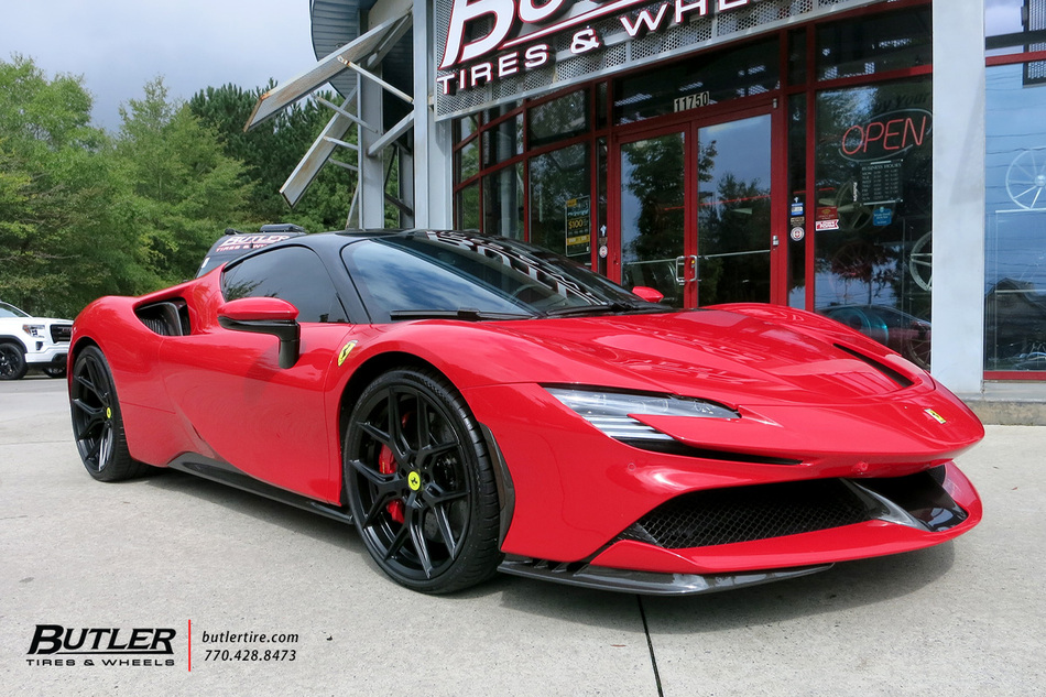 Ferrari SF90 with 22in Vossen HF-5 Wheels exclusively from Butler Tires ...