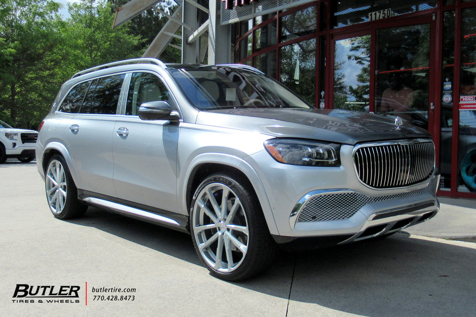 Maybach GLS600 with 24in Mandrus Wolf Wheels exclusively from Butler ...