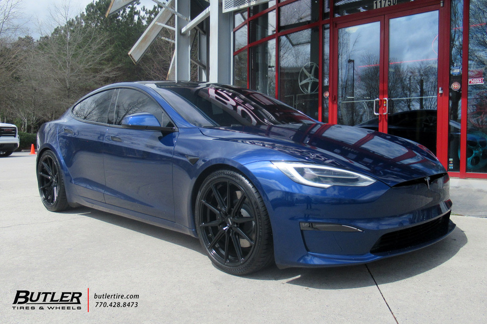 Tesla Model S with 21in Vossen HF-3 Wheels exclusively from Butler ...