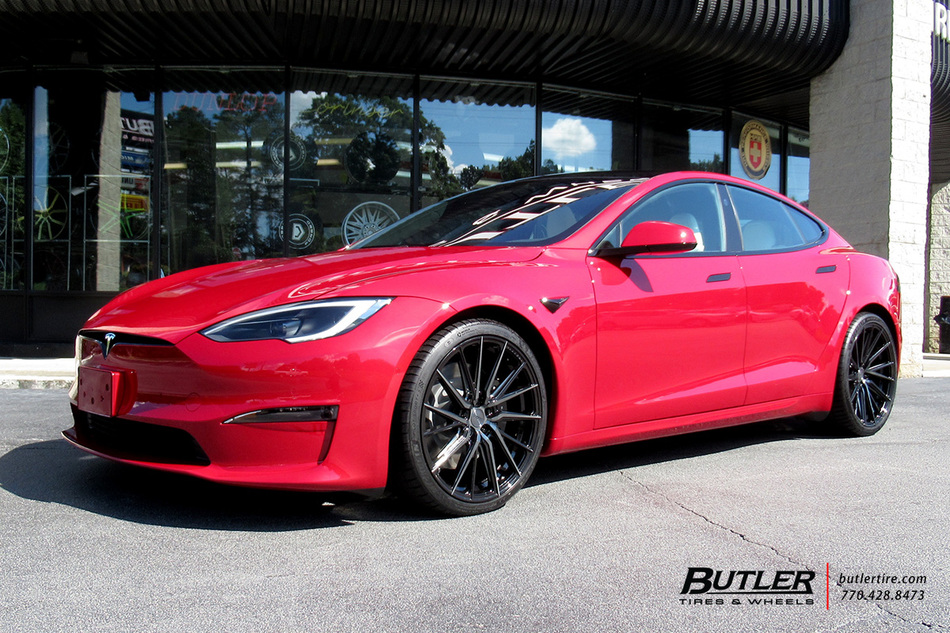 Tesla Model S with 21in Vossen HF-4T Wheels exclusively from Butler ...
