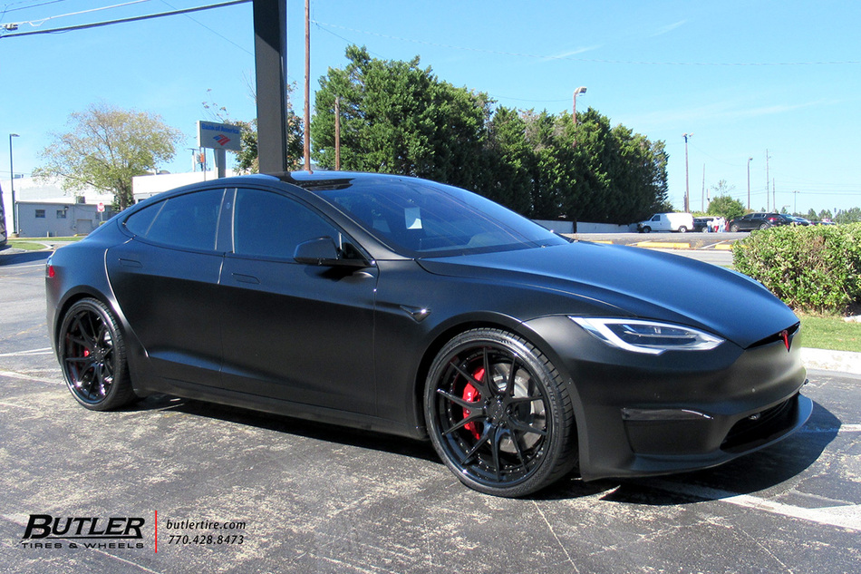 Tesla Model S with 22in AG Luxury AGL23 Wheels exclusively from Butler ...