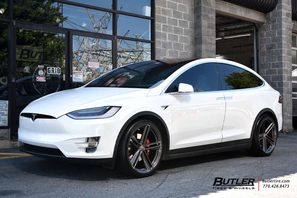 Tesla Model X with 22in OHM Proton Wheels exclusively from Butler Tires ...