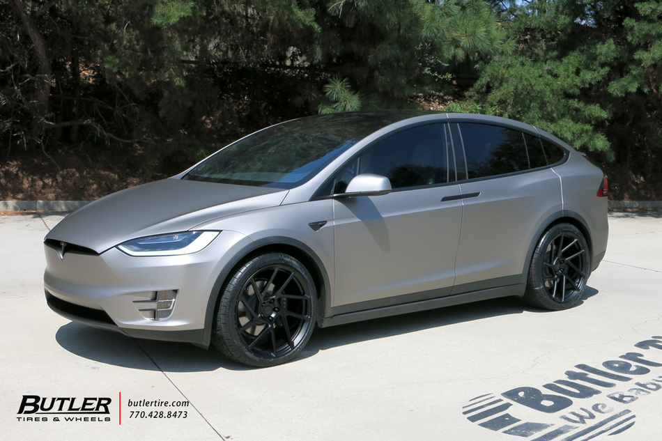 Tesla Model X with 22in Vossen NV2 Wheels exclusively from Butler Tires ...