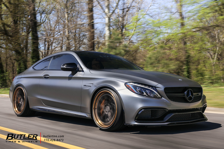 Monster Mercedes C63S AMG Coupe Edition 1 on AG Luxury AGL43 Wheels ...