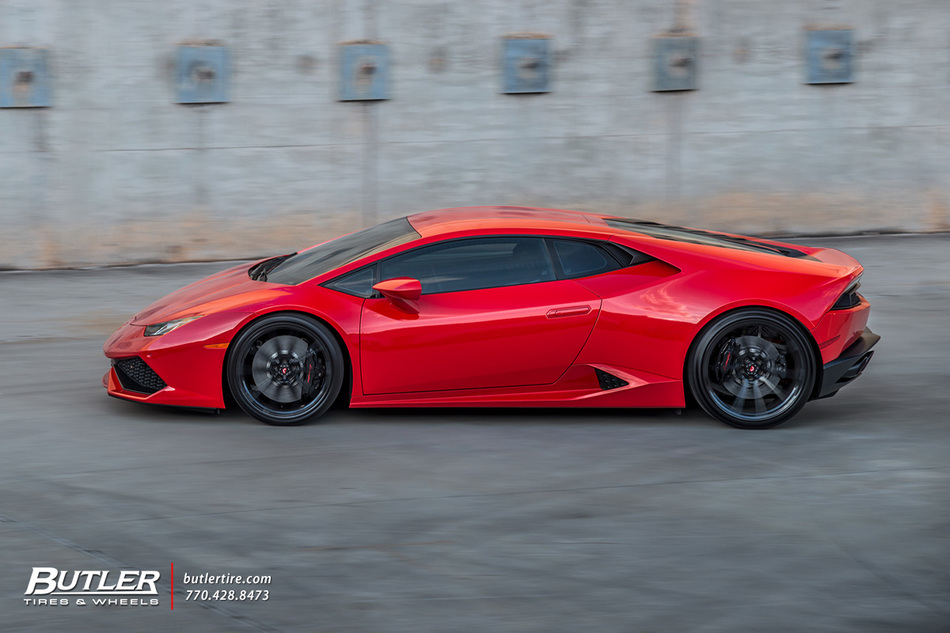 Lowered Lamborghini Huracan on Vossen ML-X2 Wheels Looking oh so ...
