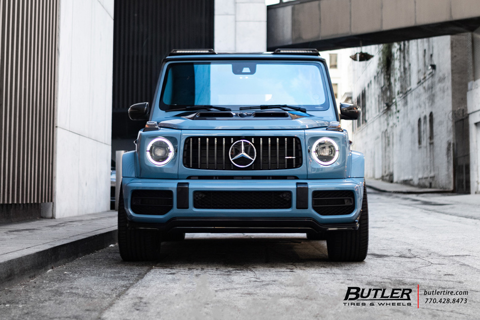 China Blue Urban Mercedes G63 AMG Powered by Renntech and Vossen Wheels ...