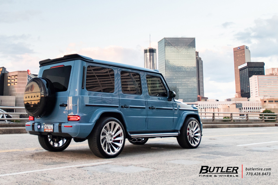China Blue Urban Mercedes G63 AMG Powered by Renntech and Vossen Wheels ...