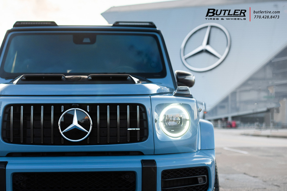 China Blue Urban Mercedes G63 AMG Powered by Renntech and Vossen Wheels ...
