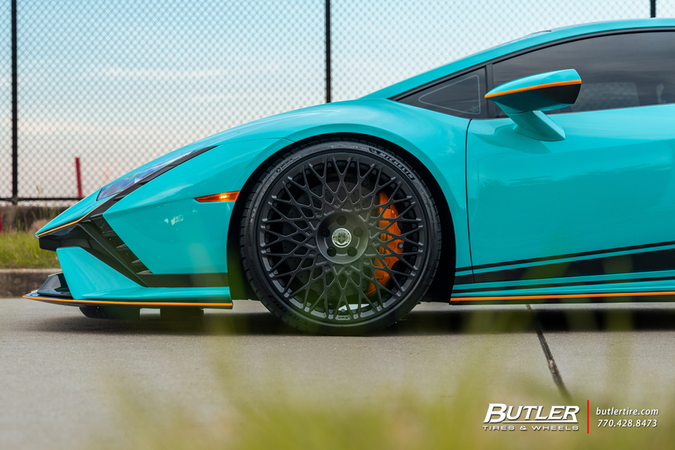 Lowered Lamborghini Huracan Tecnica on custom HRE 501M Wheels - A ...